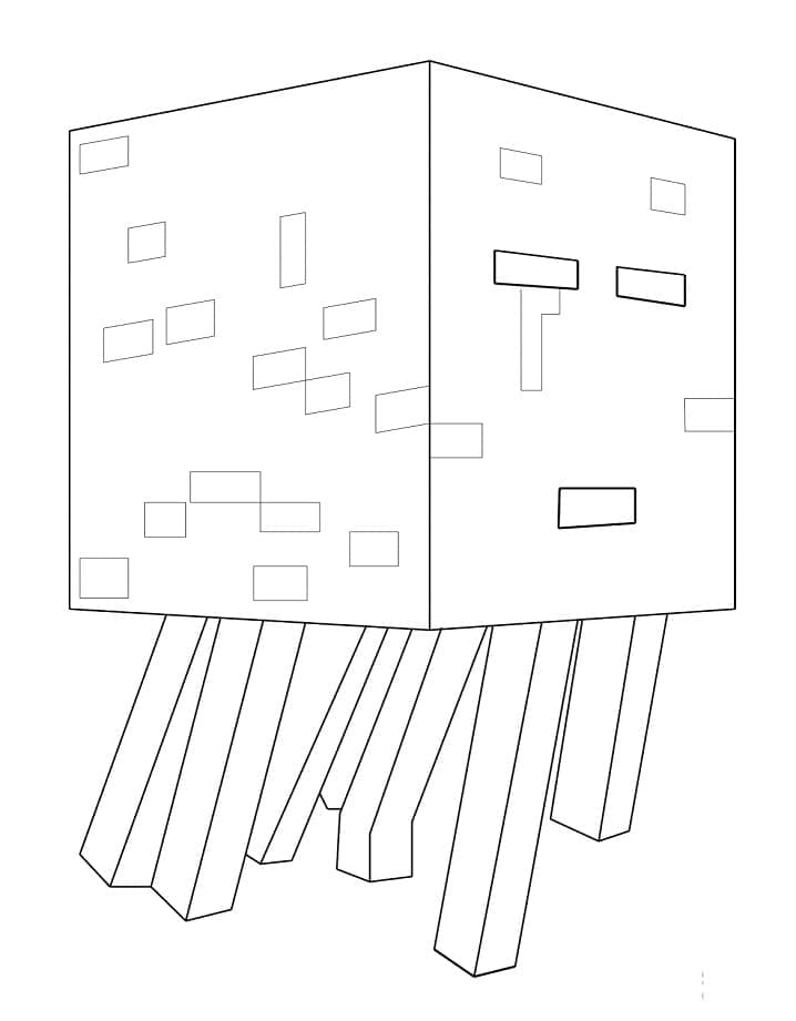 Coloriages Minecraft Enderman Coloriages Pixel 100 % Minecraft