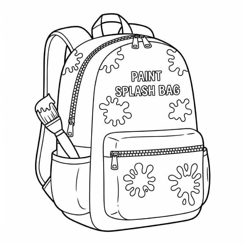Fise de colorat cu Rucsac de colorat p22 - Imagini de colorat gratuite