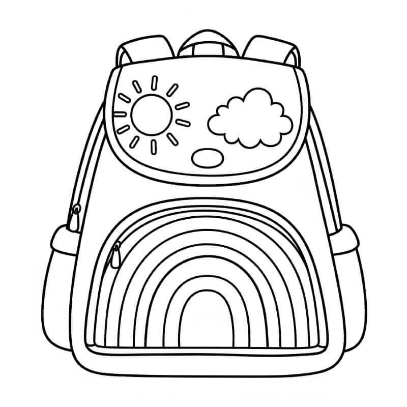 Fise de colorat cu Rucsac de colorat p04 - Imagini de colorat gratuite
